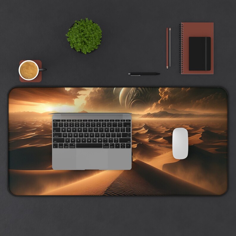 Dune Desk Mat Desert Landscape Mouse Pad Aesthetic Desk Decor Gaming ...