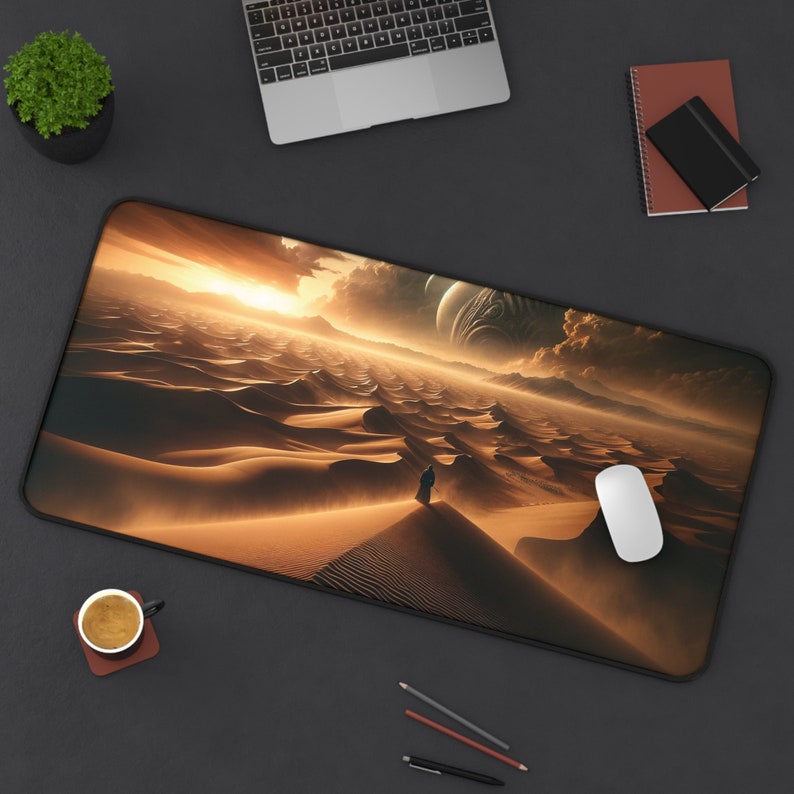 Dune Desk Mat Desert Landscape Mouse Pad Aesthetic Desk Decor Gaming ...