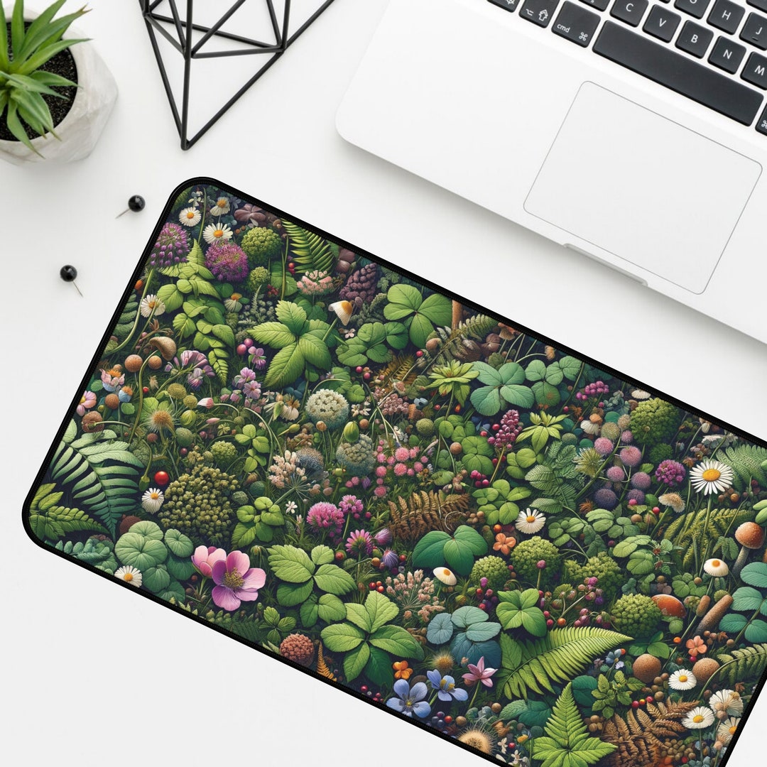 Wildflower Desk Mat Cottagecore Desk Mat Aesthetic Desk Mat Wild Nature ...