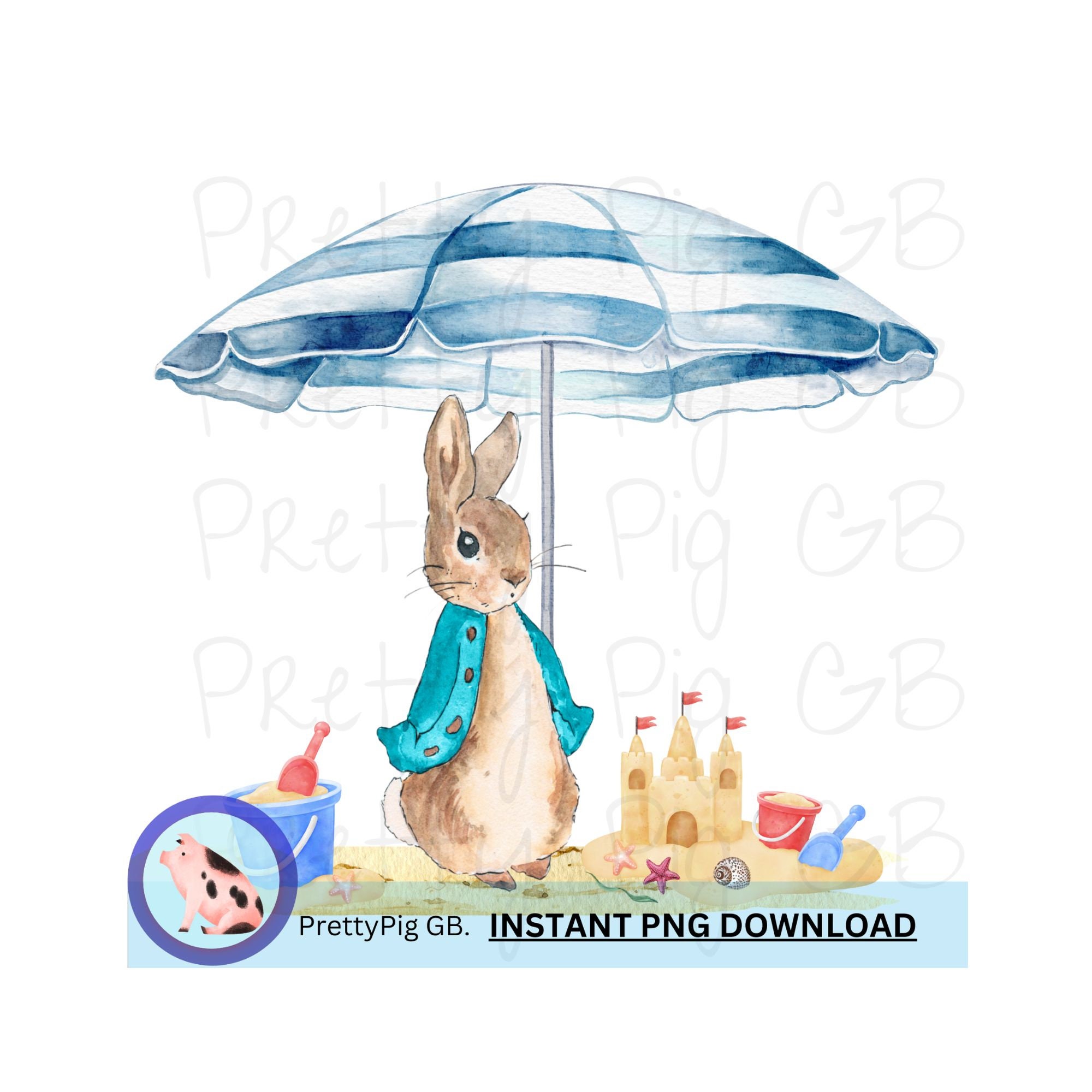 Seaside Peter Rabbit PNG, Clip Art, Digital Download - Etsy