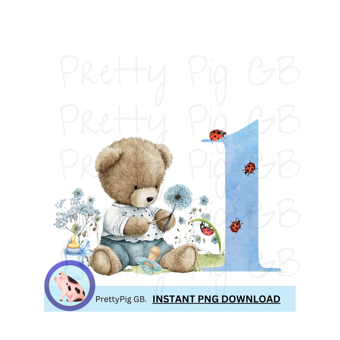 First Birthday for Boy, PNG, Digital Download, Clip Art, 300 DPI ...