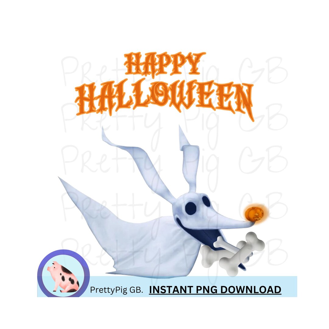 Zero , Skellington Jacks Dog, Halloween PNG, Digital Download, Clip Art ...