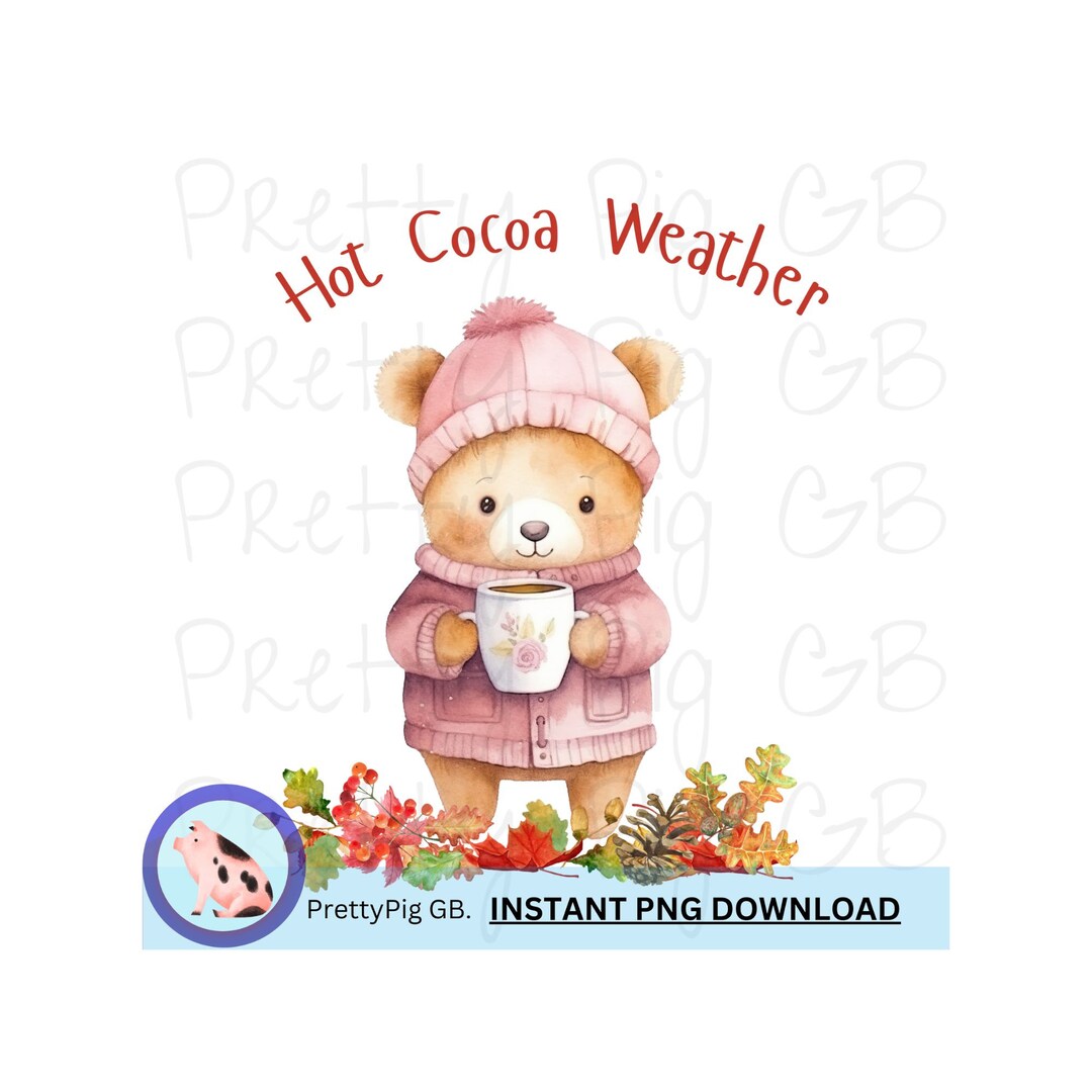 Hot Cocoa Weather, PNG, Clip Art, Digital Download, 300 DPI, Commercial ...