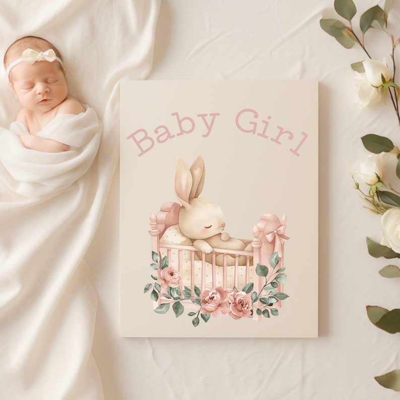 Baby Girl Rabbit, PNG, Clip Art, Digital Download, 300 Dpi, Commercial ...