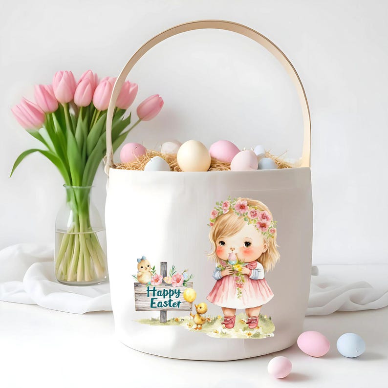 Little Girl and Easter Egg, PNG, Clip Art, Digital Download, 300 DPI ...