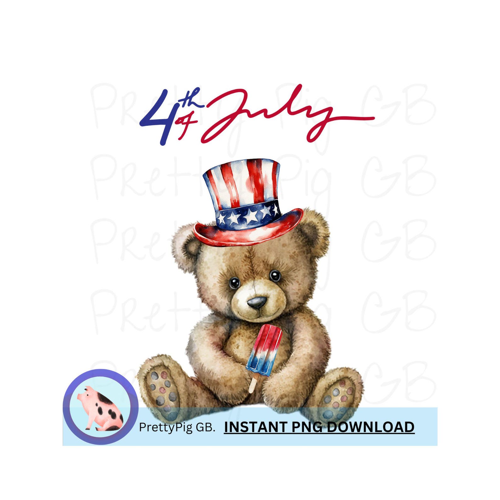 Baby Bears 4th of July, PNG, Clipart,digital Download, 300DPI - Etsy