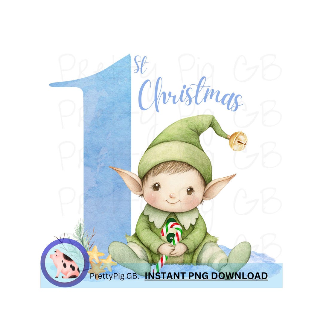 First Christmas, PNG, Clip Art, Digital Download, 300 Dpi, Commercial ...