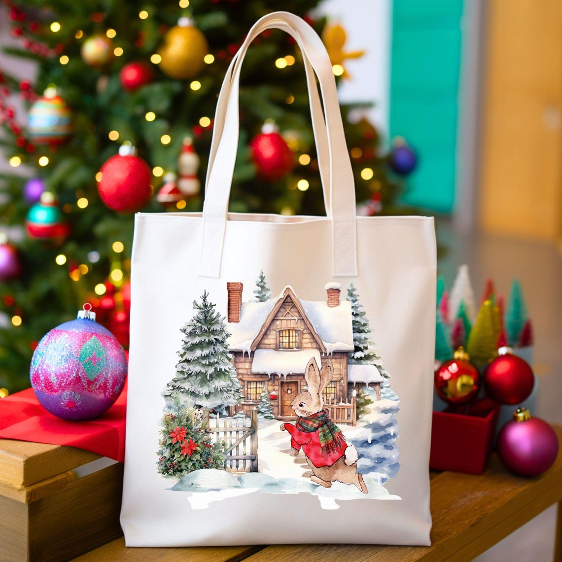 Peter Rabbits Christmas Cottage, PNG, Clip Art, Digital Download, 300 ...