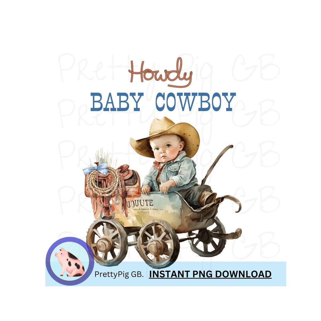 Baby Cowboy, PNG, Clip Art, Digital Download, 300 DPI - Etsy
