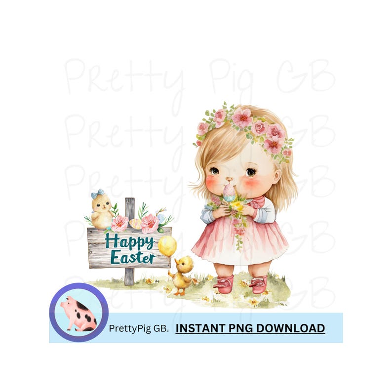 Little Girl and Easter Egg, PNG, Clip Art, Digital Download, 300 DPI ...