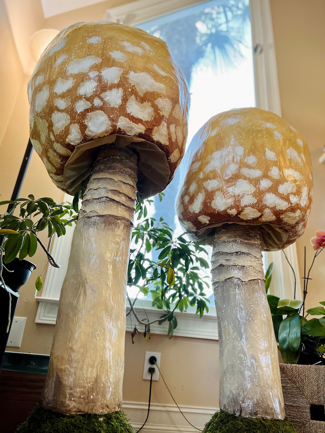 Giant Mushrooms Enchanting 4-5 Ft Tall Mushroom Sculptures Perfect for ...