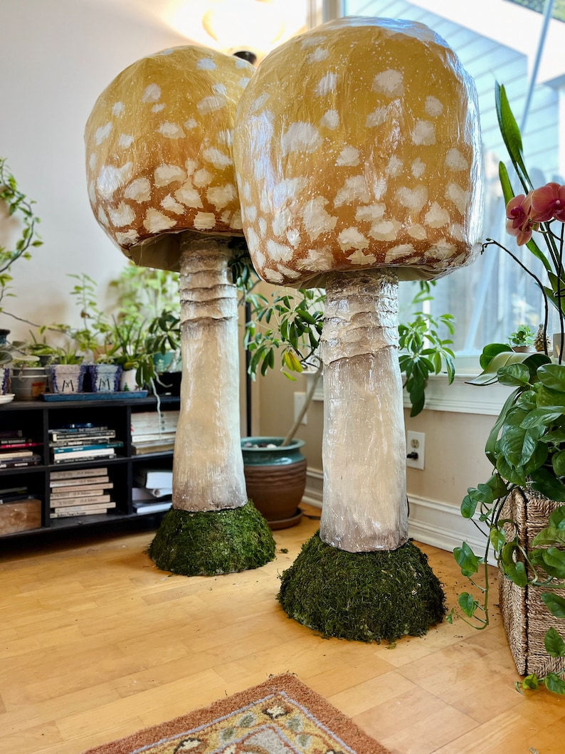 Giant Mushrooms Enchanting 4-5 Ft Tall Mushroom Sculptures Perfect for ...