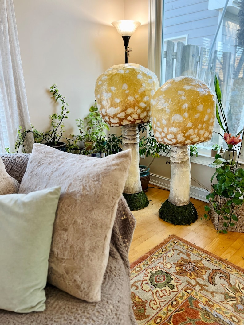 Giant Mushrooms Enchanting 4-5 Ft Tall Mushroom Sculptures Perfect for ...