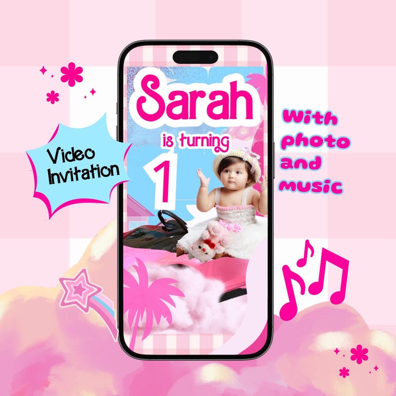 Barbie Invitation - Etsy