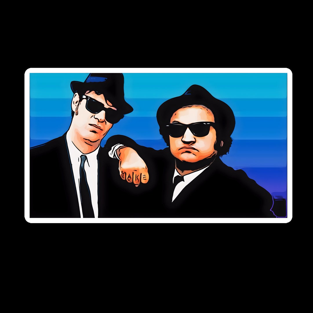 The Blues Brothers Jake and Elwood Vinyl Sticker - Etsy