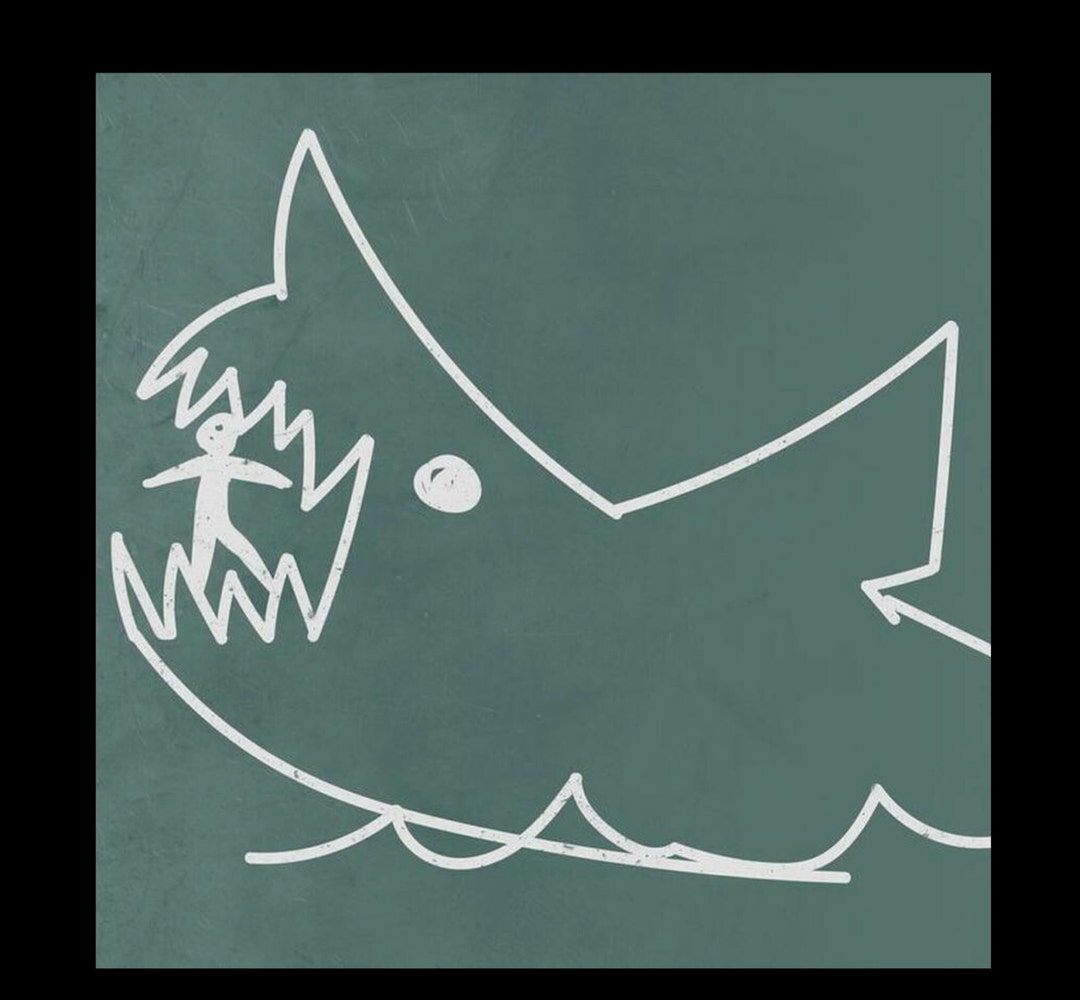 Jaws Movie Quint Shark Drawing 4 Vinyl Sticker - Etsy