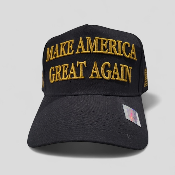 Black and Gold Trump Hat - Etsy