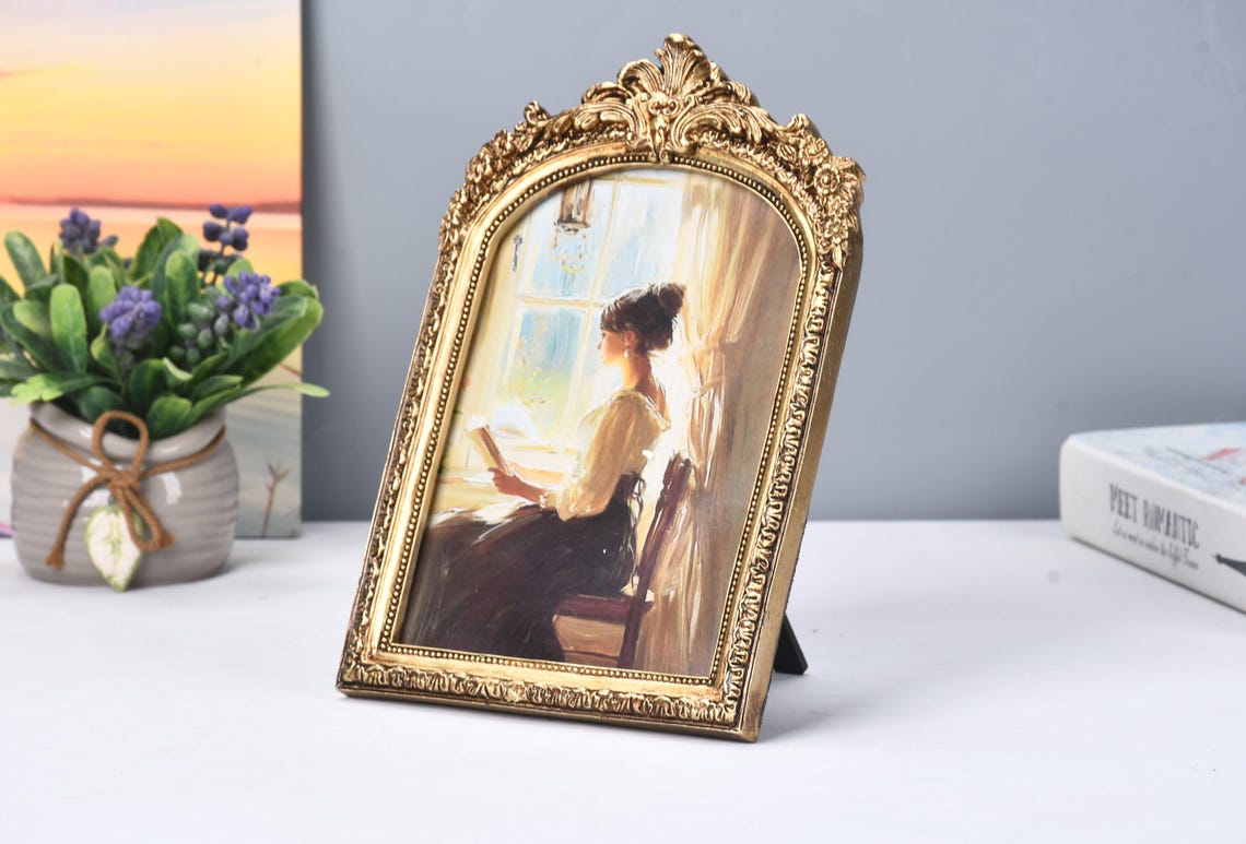 Vintage Picture Frame Antique Gold Photo Frame 6x8 Ornate Picture ...