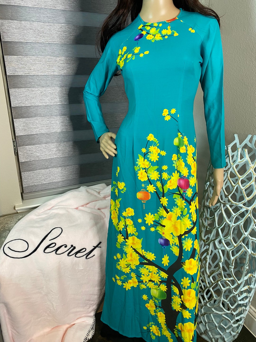 Traditional Light Blue Ao Dai Tet Set - Etsy