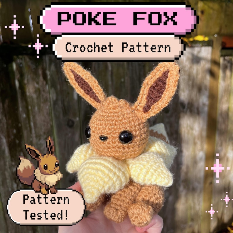 Poke Fox Crochet Pattern: Amigurumi Tutorial (PDF Digital Download in ...
