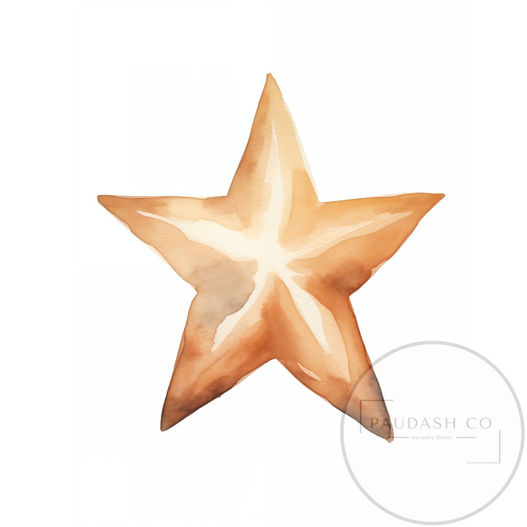 Watercolour Star Digital Print 300 DPI RES for High-quality Prints ...