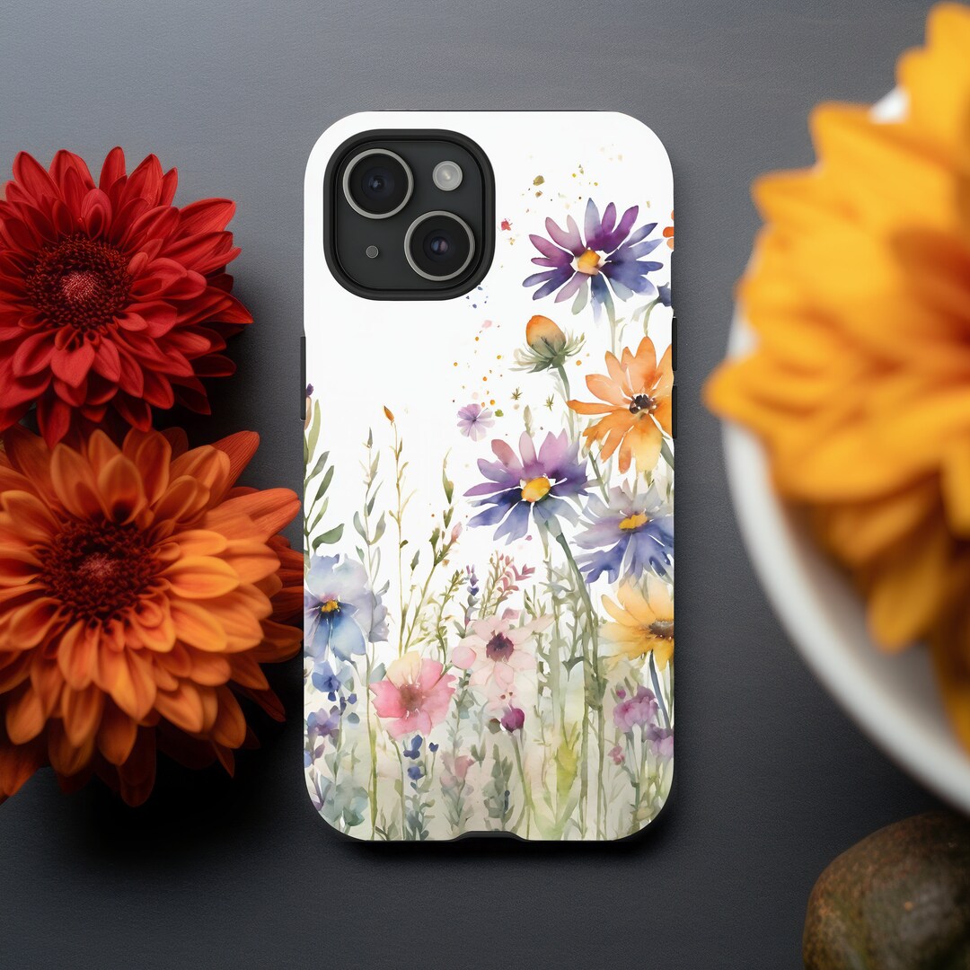 Wildflower Watercolor iPhone Case Magsafe iPhone Case Floral iPhone ...