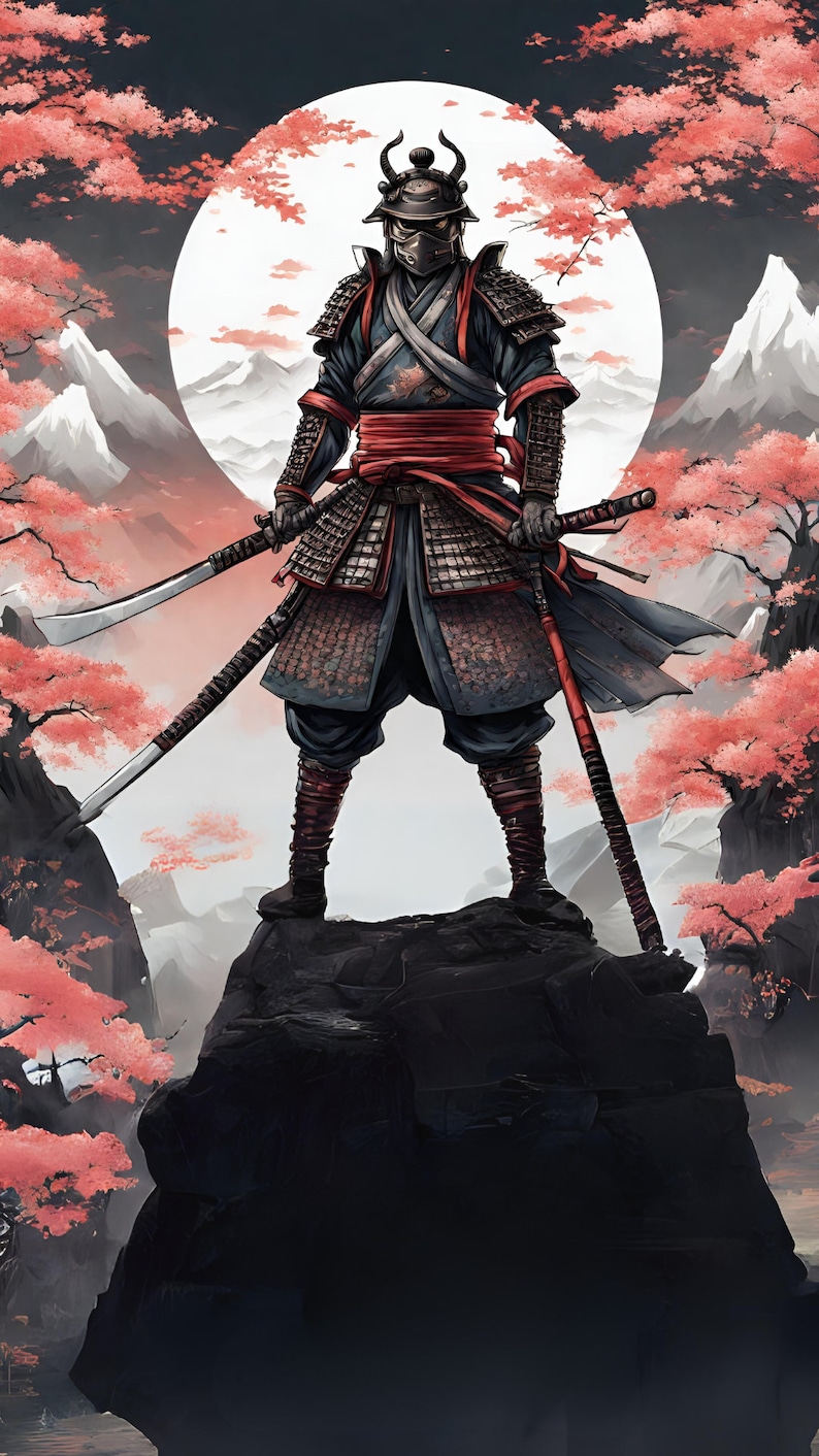 Japanese Samurai Digital Print Wall Art Digital Print Digital Artwork ...