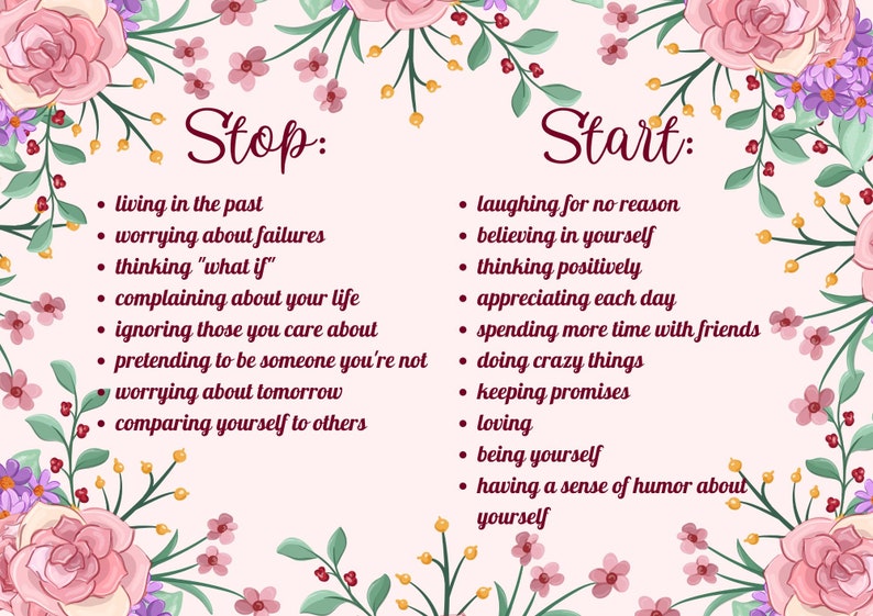 Flower Motivational Message Print Poster, Home Decor, Quotes Gift ...