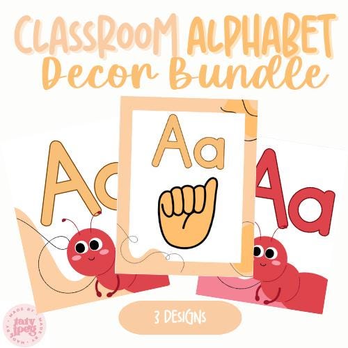 Classroom Alphabet Posters | Animal Alphabet Posters | ASL Alphabet ...