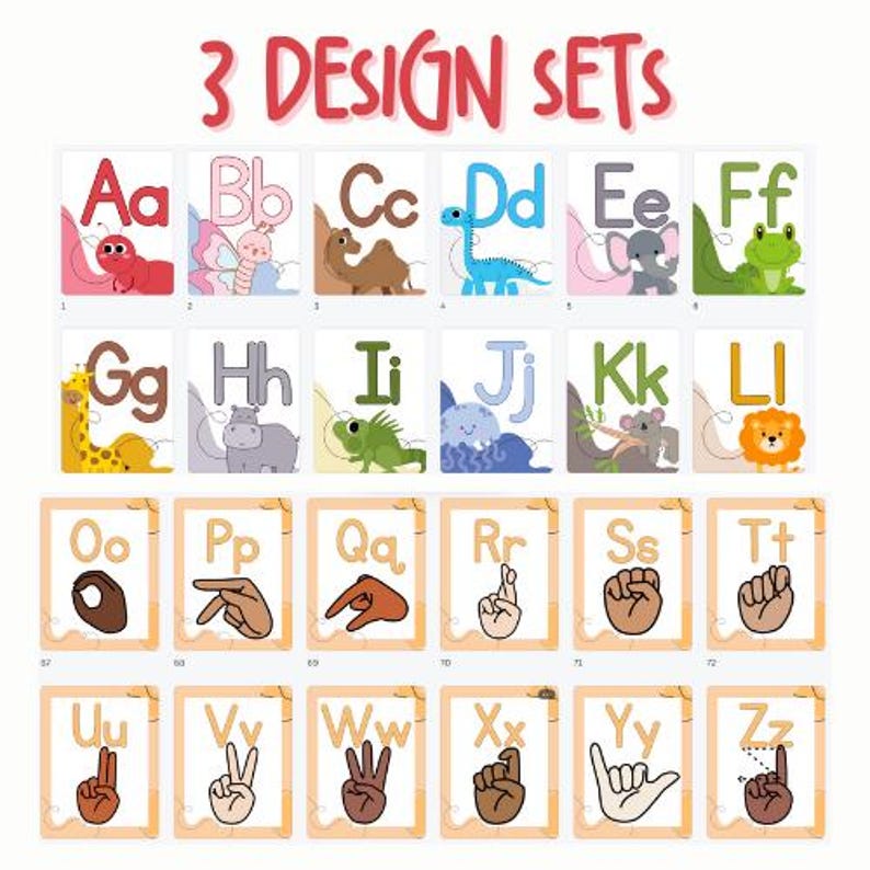 Classroom Alphabet Posters | Animal Alphabet Posters | ASL Alphabet ...