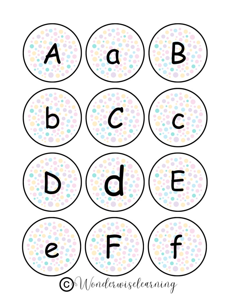 Printable Upper and Lowercase Letter Match, Kindergarten Printable, Pre ...