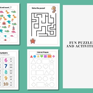 Preschool Busy Book Printable, Toddler Learning Binder, Kids Quiet Book ...