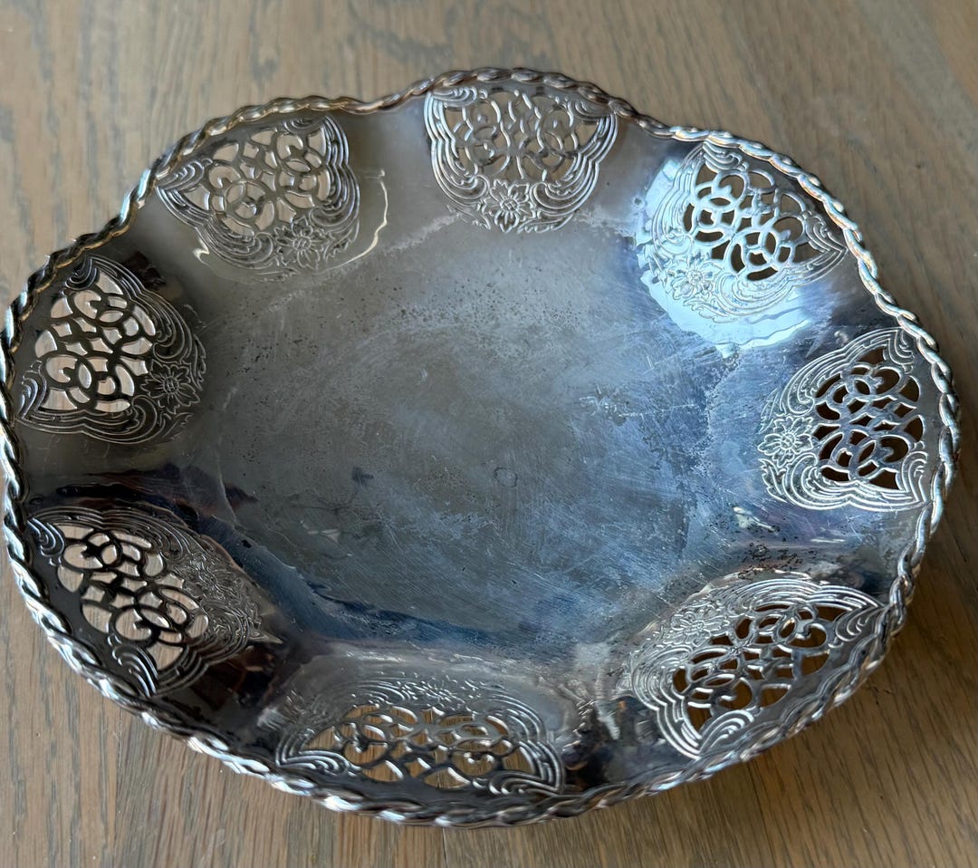 Vintage Quist Metalware Silverplate Footed Bowl 8x6.75" - Etsy