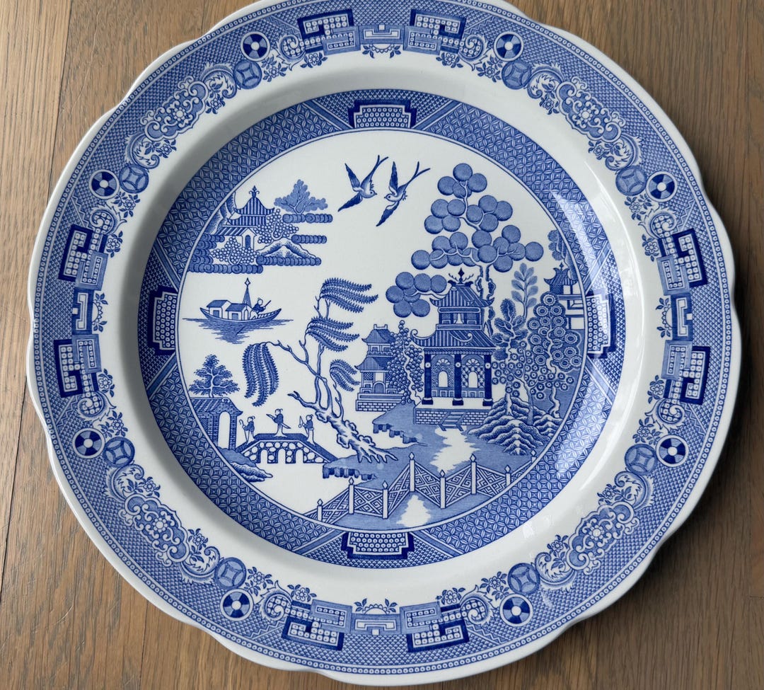 Spode Blue Room Collection Willow Blue & White 10 Plate - Etsy