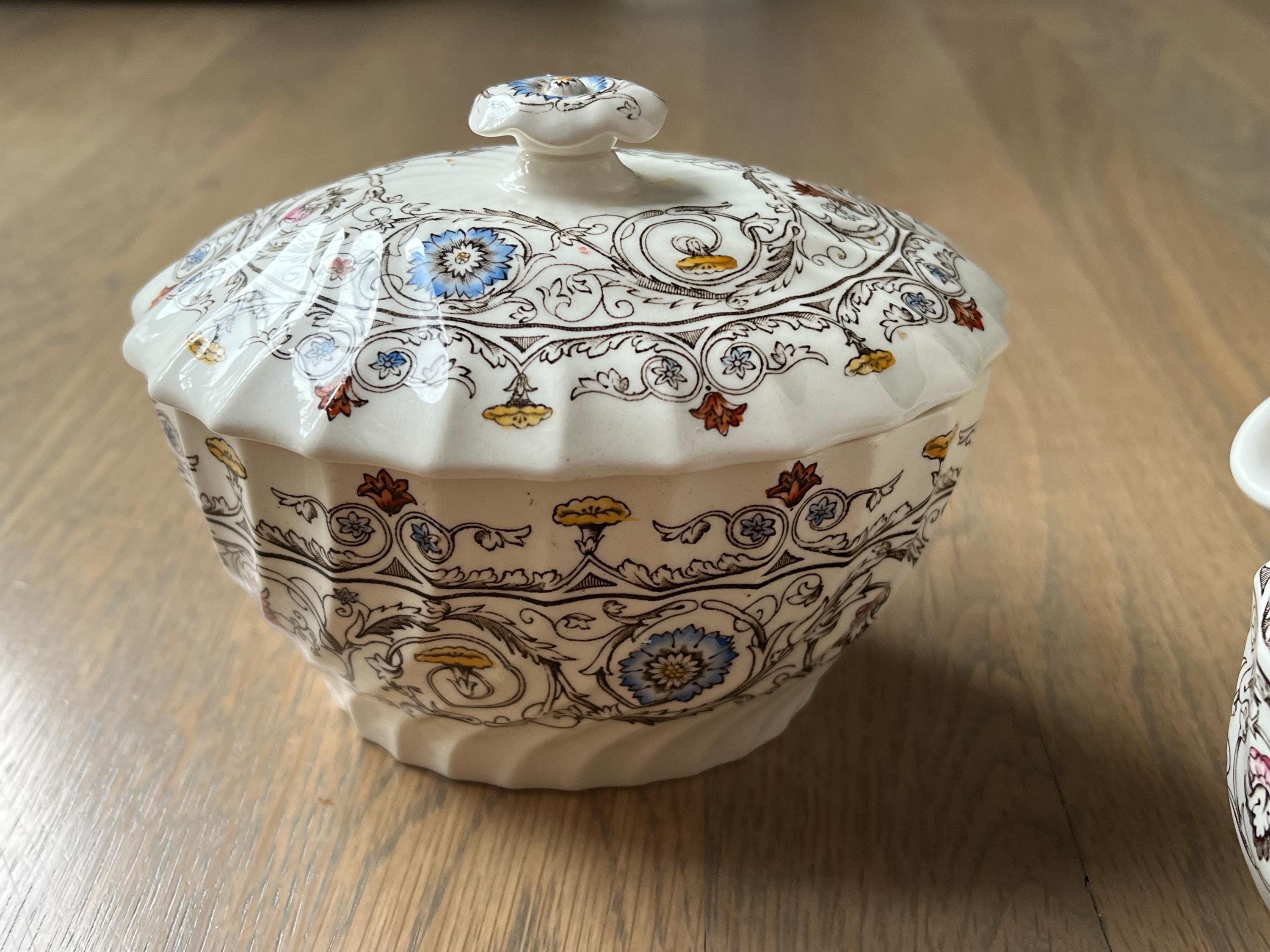 Vintage Copeland Spode Florence Creamer and Sugar Bowl England - Etsy