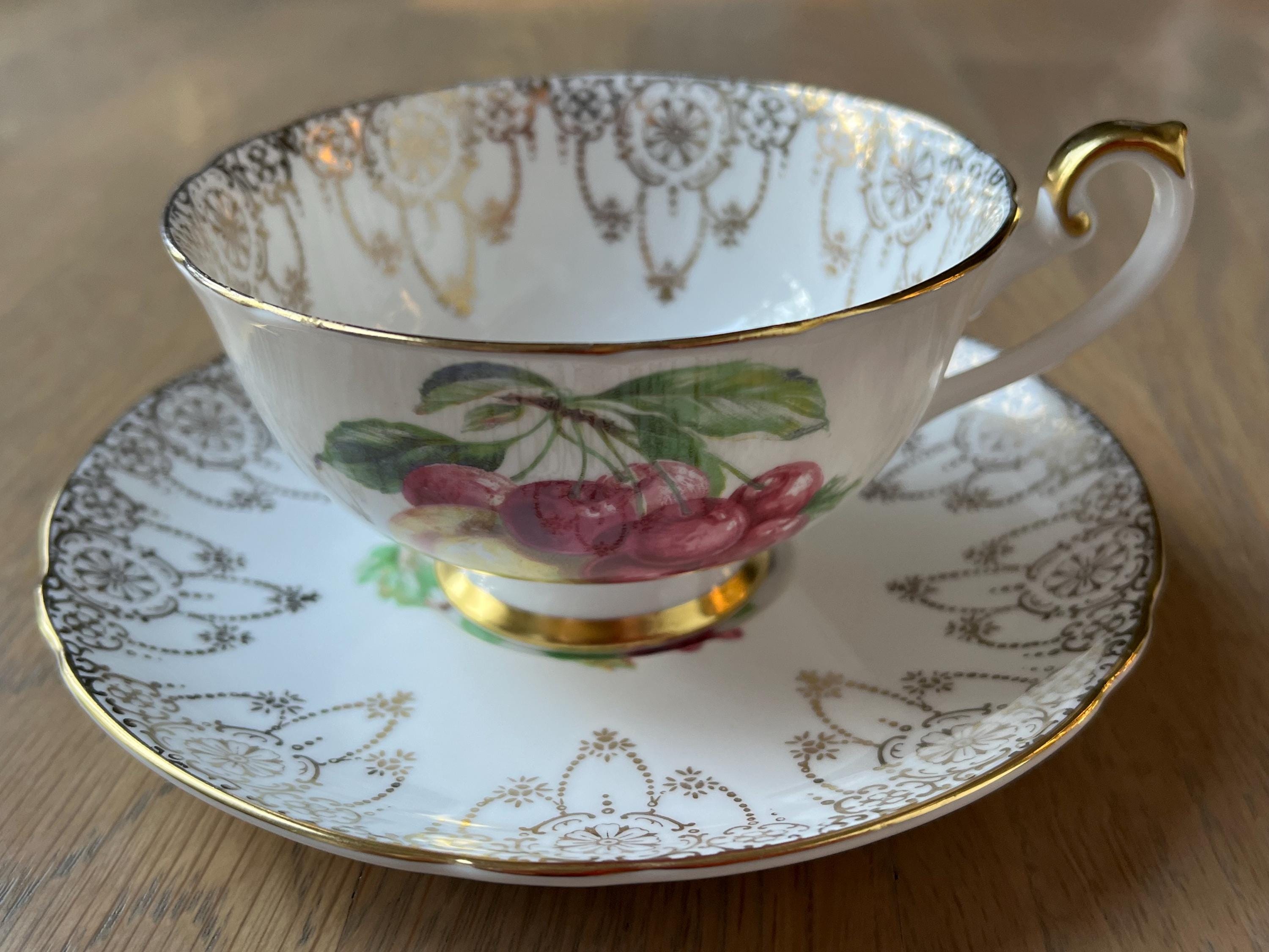 Vintage Shelley Fruit Bone China Teacup England - Etsy