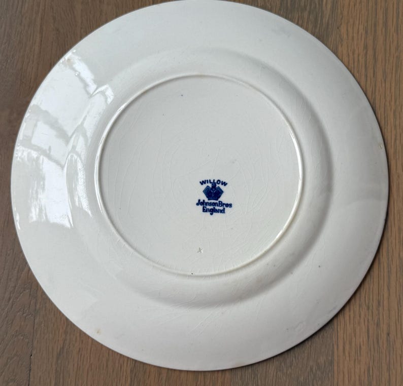 Antique Johnson Bros Blue Willow Plate 8.75" England - Etsy