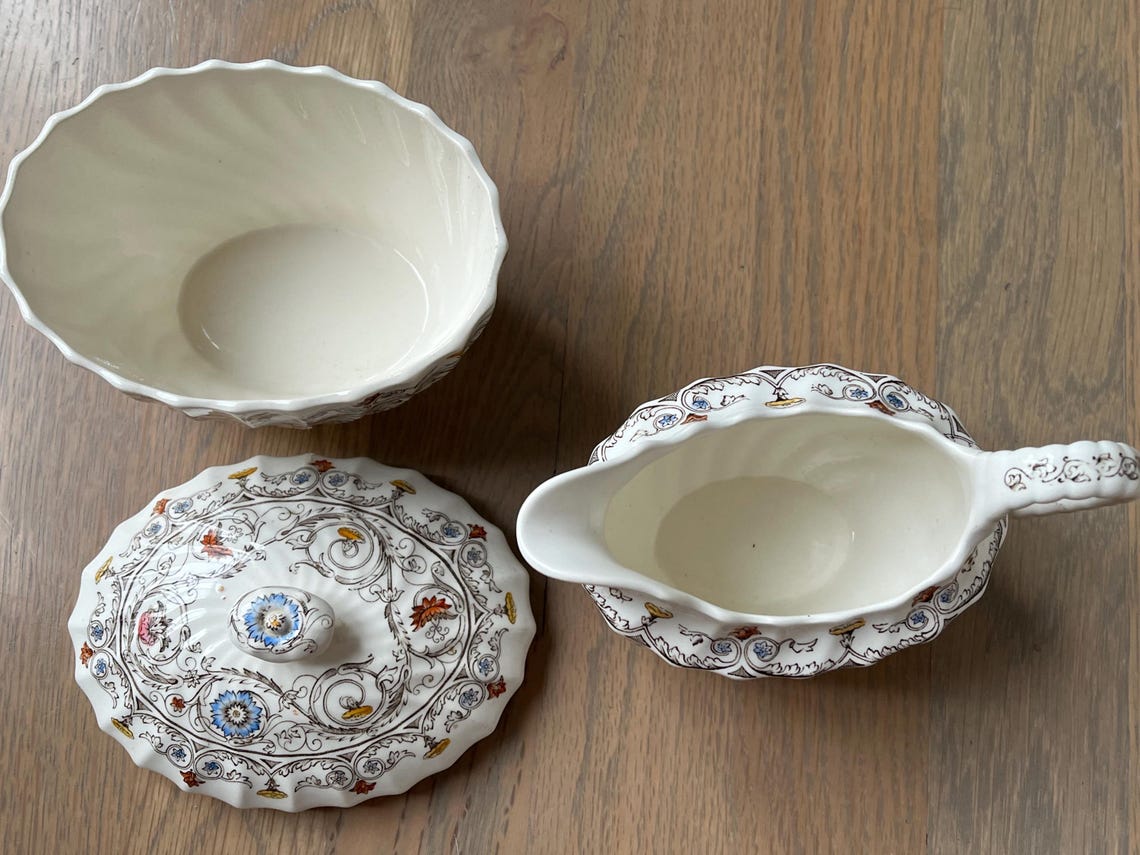 Vintage Copeland Spode Florence Creamer and Sugar Bowl England - Etsy