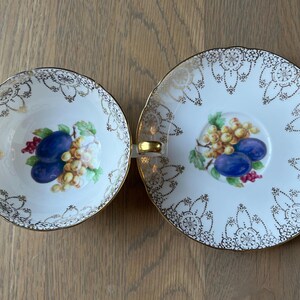 Vintage Shelley Fruit Bone China Teacup England - Etsy