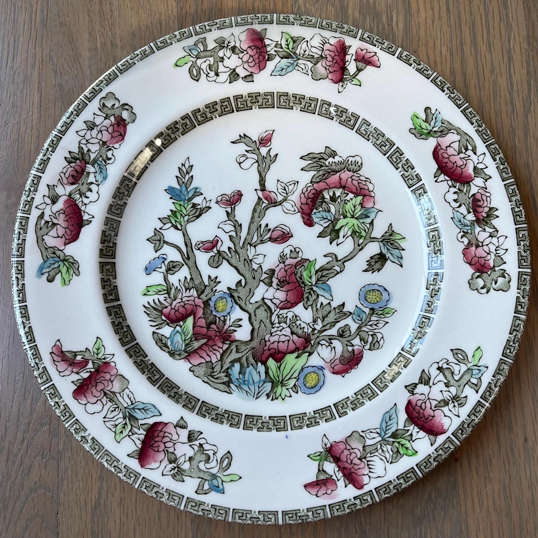 Vintage Johnson Brothers Ironstone Indian Tree Plate 8 3/4" England - Etsy