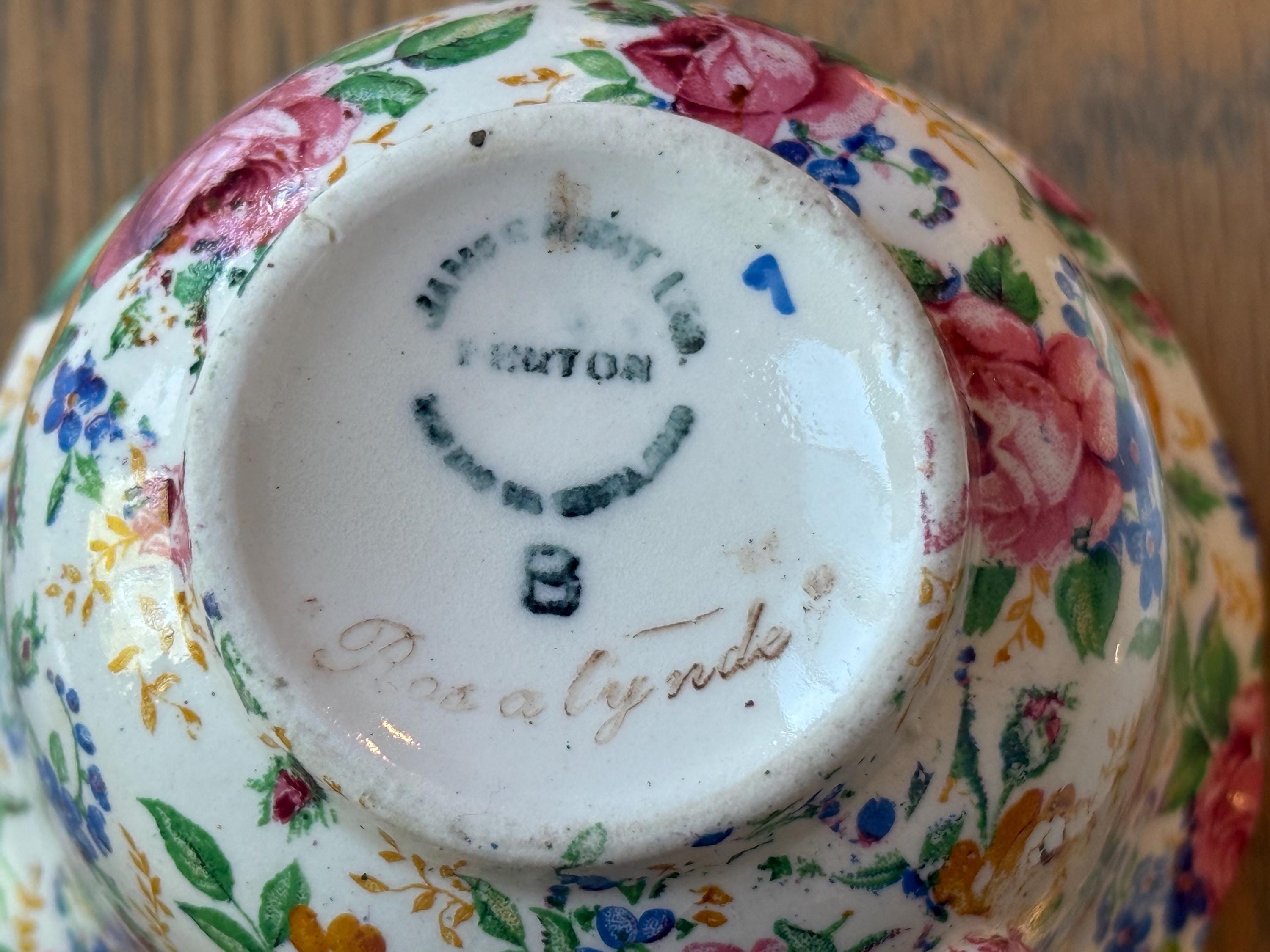 Antique James Kent Fenton Rosalynde Floral Chintz Teacup England - Etsy