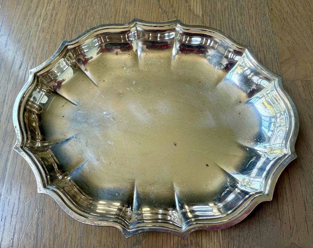 Vintage Chippendale Silverplate Tray Dish Small 7x6" - Etsy