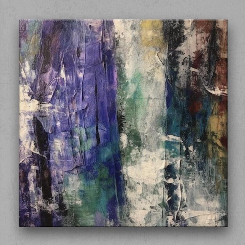 Abstract Forest Landscape Wall Art Set | Modern Rustic Tree Art ...