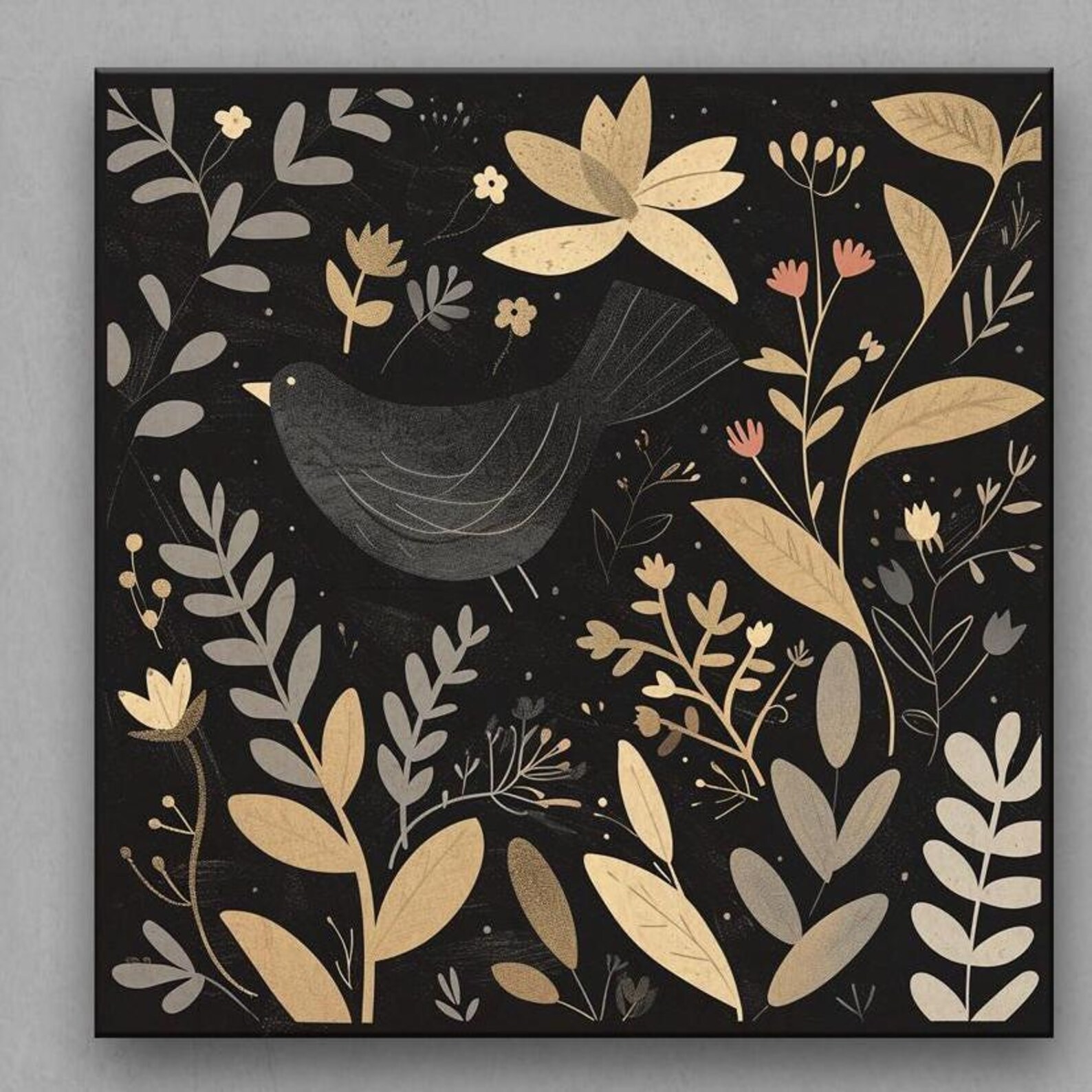 Dark and Neutral Bird Wall Art Set of 4 – Nature-inspired Prints for ...