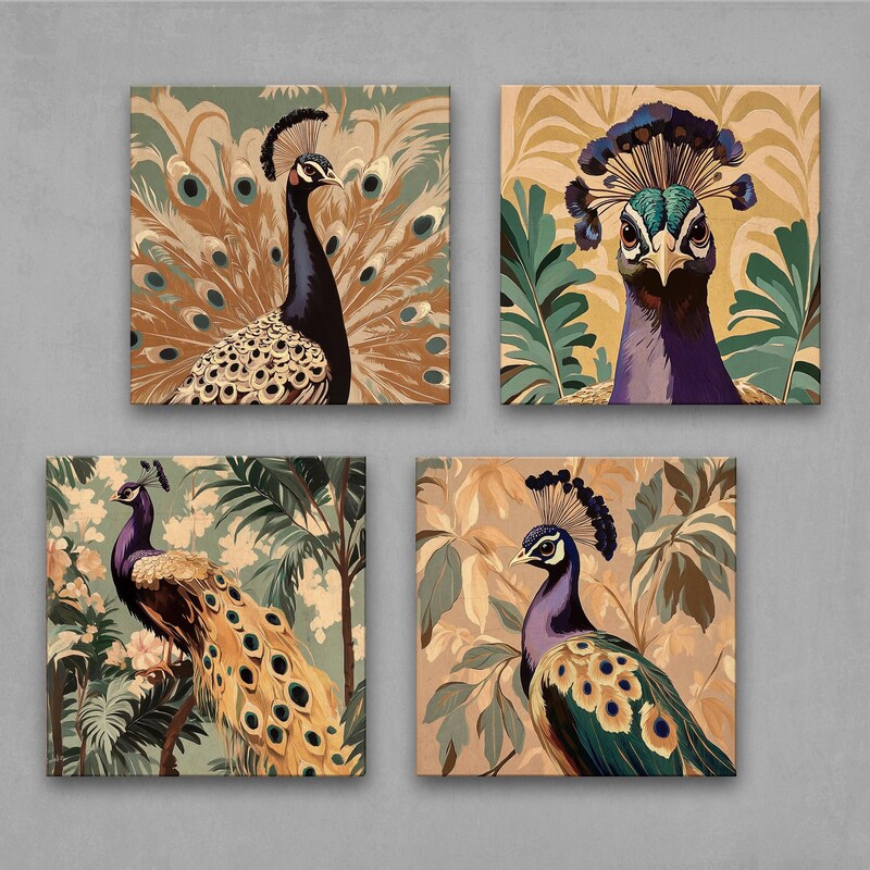 Art Deco Peacock - Etsy