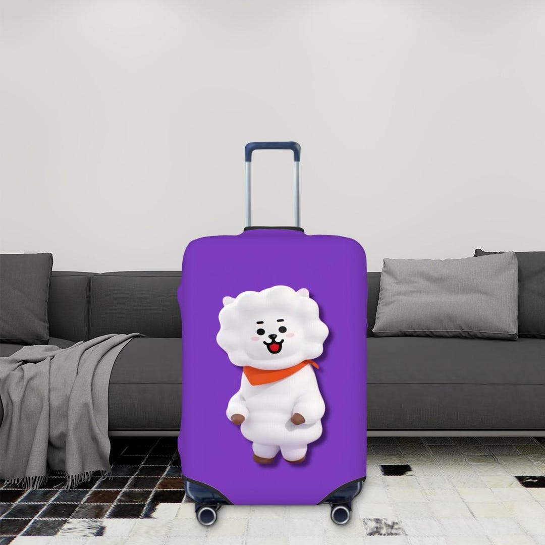 BTS RJ (jin) Luggage Cover Protector - BT21 Inspired K-pop Travel ...