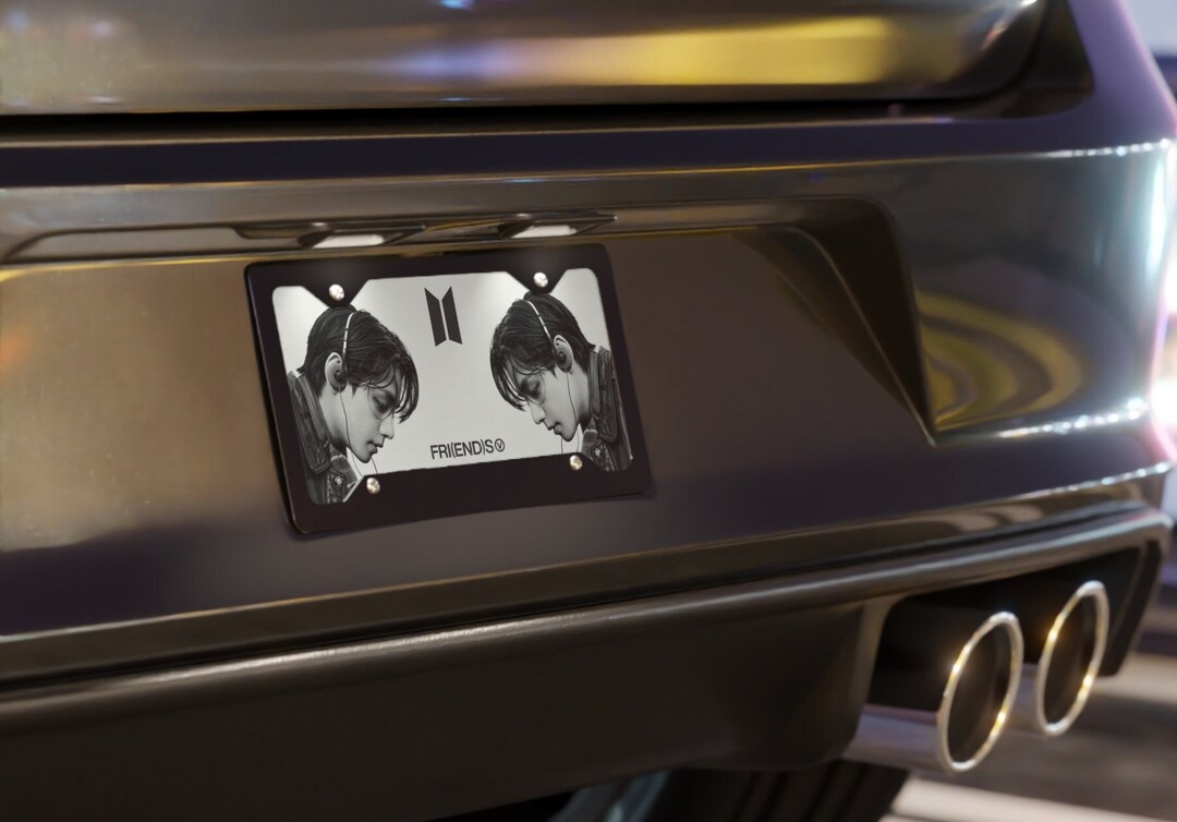 BTS V Friends Vanity License Plate for Car, Wall or on Your Desk ...