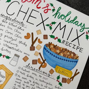 Custom Hand Lettered / Illustrated Recipe - Etsy