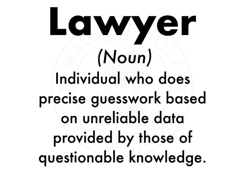 Lawyer Definition DIGITAL DOWNLOAD Lawyer Gift Lawyer Comic for ...