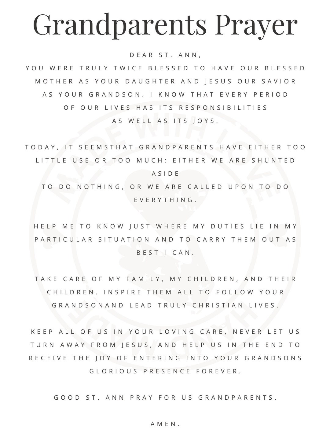 Prayers for Grandparents Digital Download Bundle Grandparents Gift Idea ...